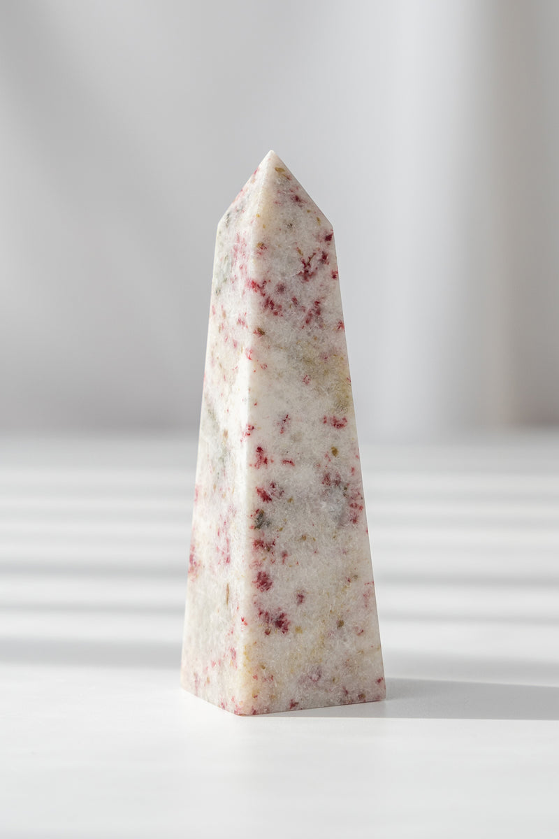 AAA Cherry Blossom (Cinnabrite) Obelisk - 78g – Born Crystals