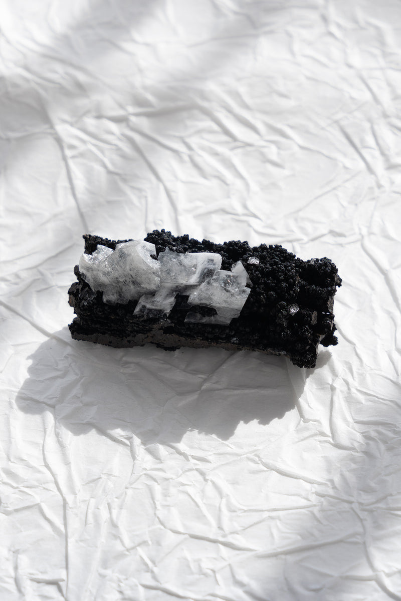 Geothite with Calcite Specimen - 80g – Born Crystals