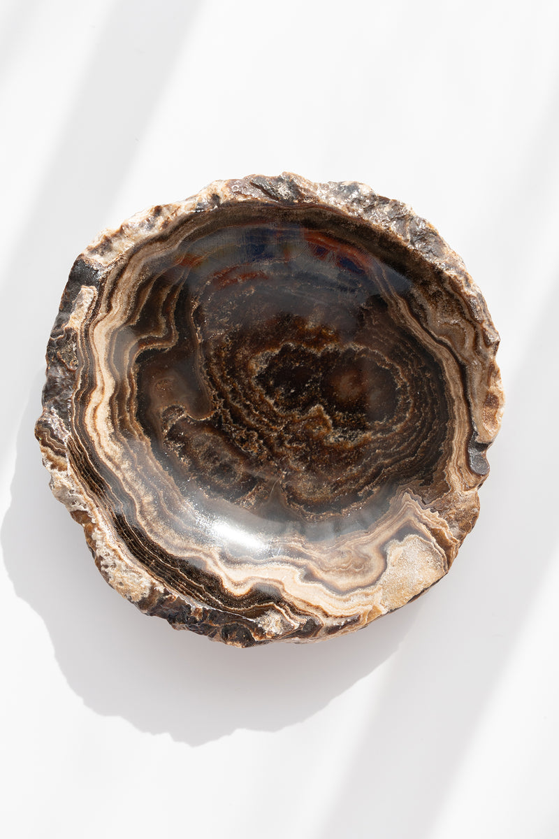 Chocolate Banded Onyx Bowl #1 – Born Crystals