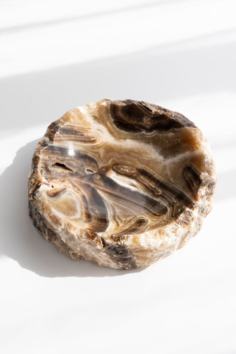 Chocolate Banded Onyx Bowl #2 – Born Crystals