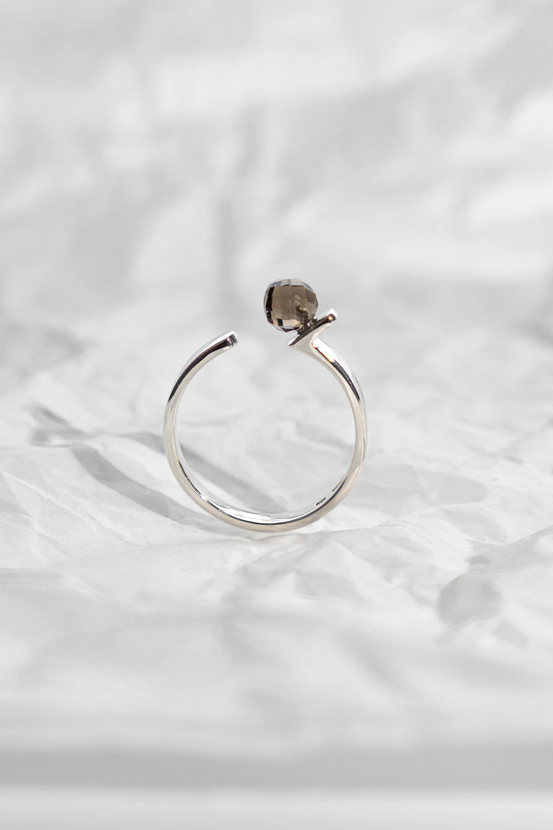 Smoky Quartz Flow Ring Sterling Silver – Born Crystals