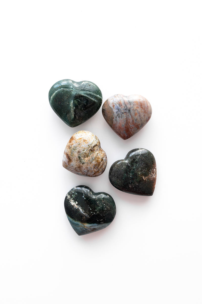Ocean Jasper - mini heart – Born Crystals